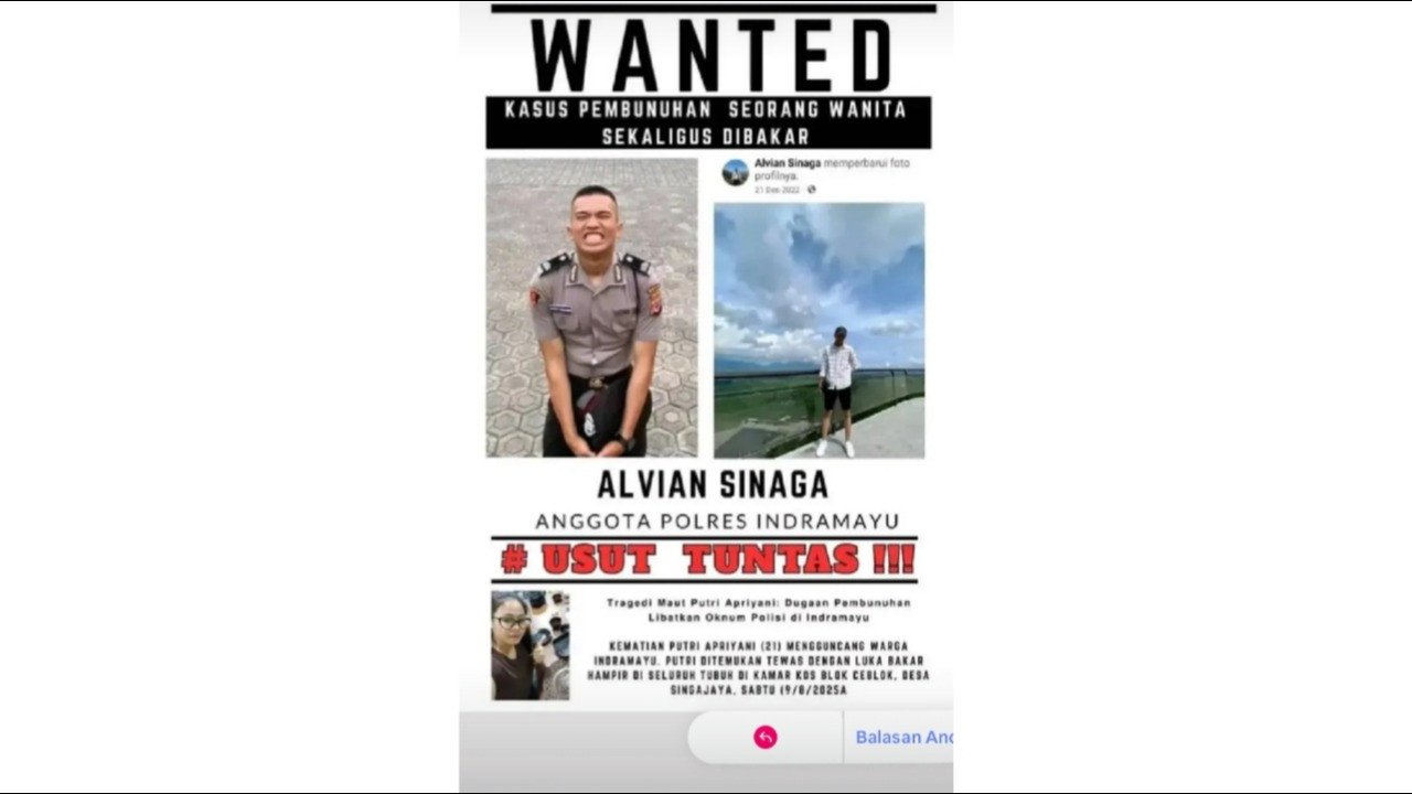 Dicurigai Jadi Pembunuh Putri Apriyani di Kamar Kos, Petisi Cari Bripda Alvian Sinaga Anggota ...